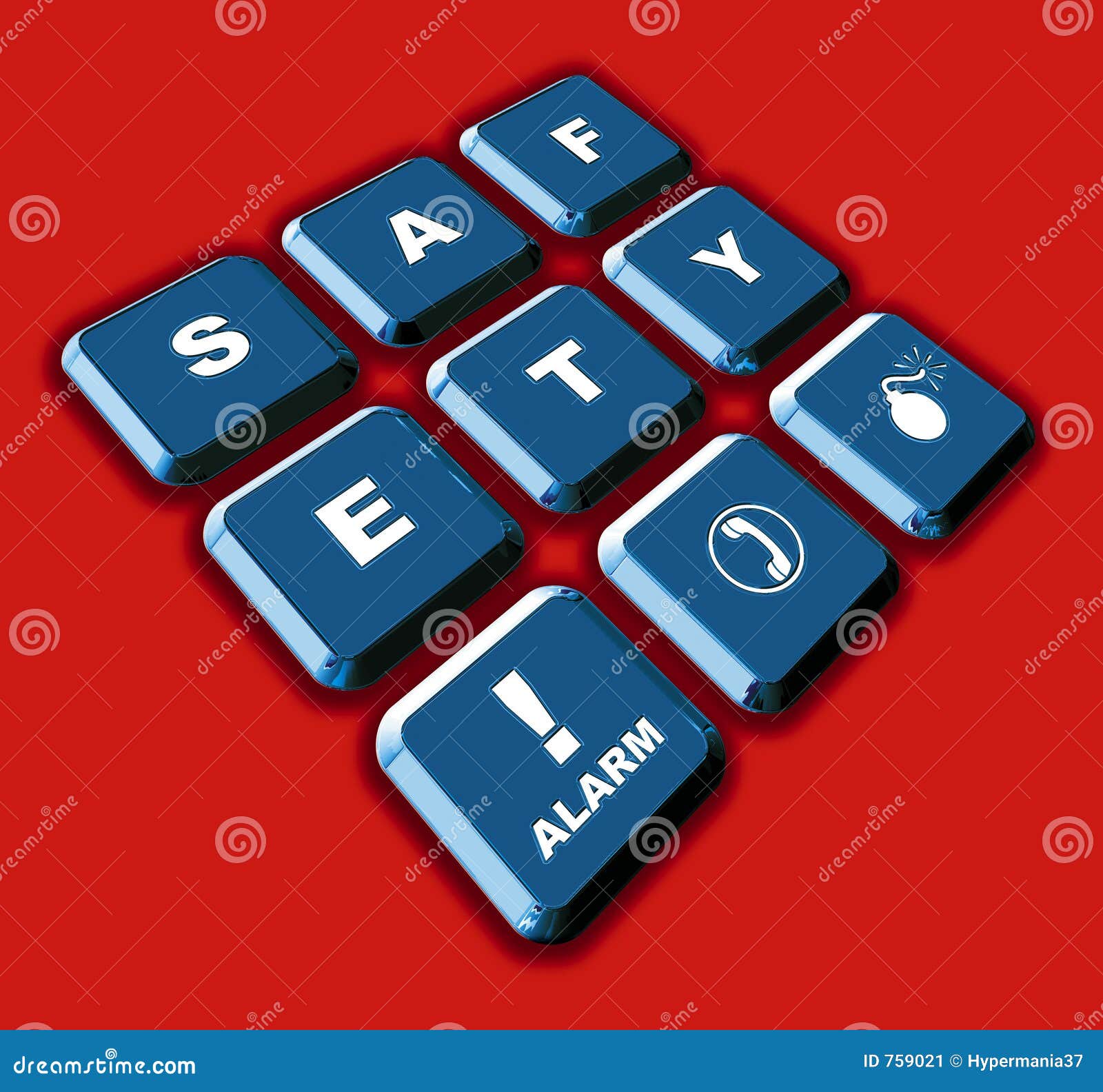 Safety Display stock illustration. Illustration of alarm - 759021