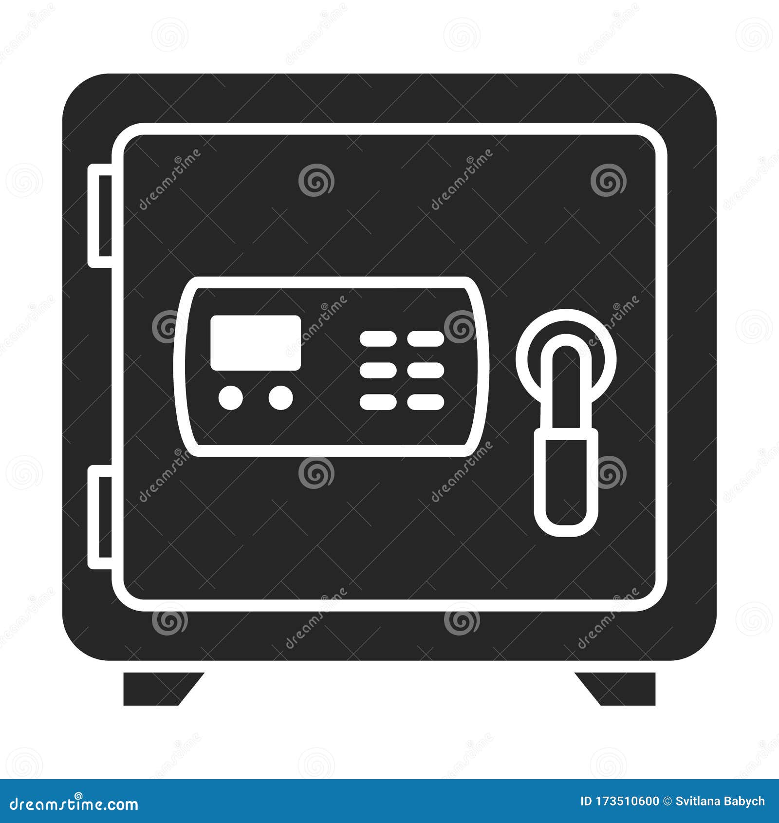 Safety Door Vector Icon.Black Vector Icon Isolated on White Background ...