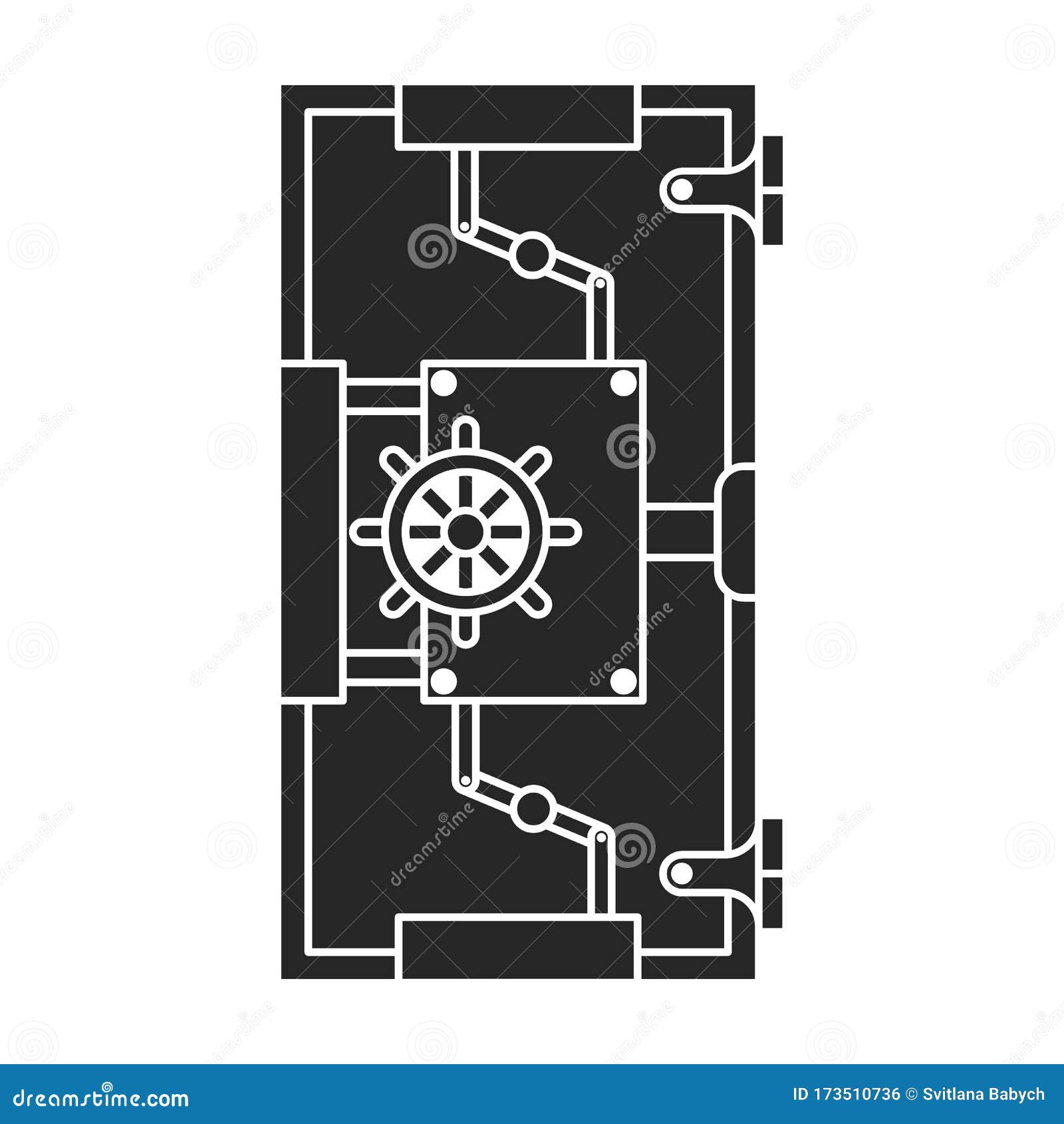 Safety Door Vector Icon.Black Vector Icon Isolated on White Background ...