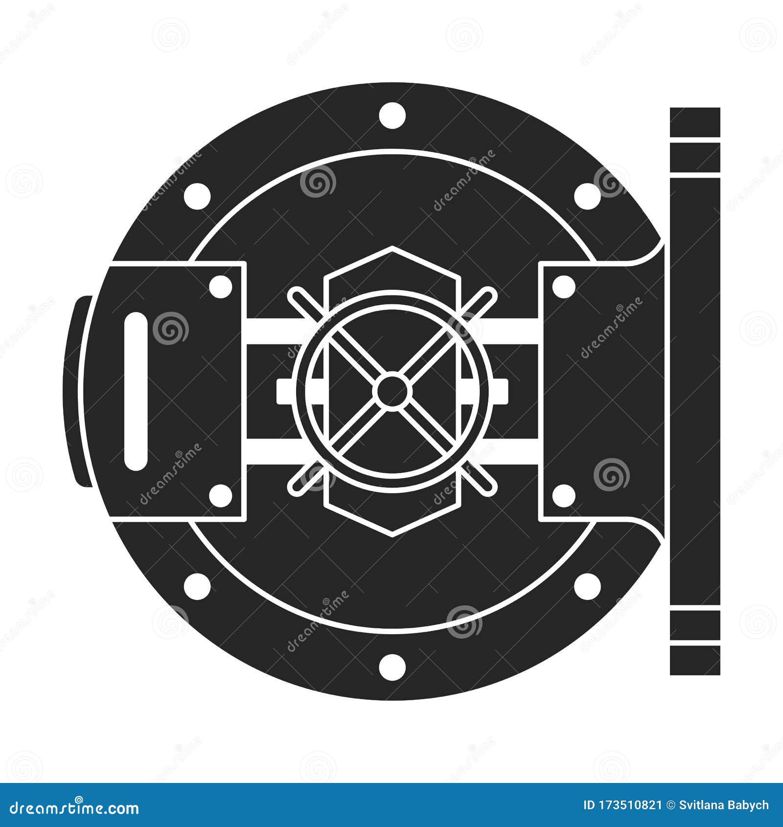 Safety Door Vector Icon.Black Vector Icon Isolated on White Background ...