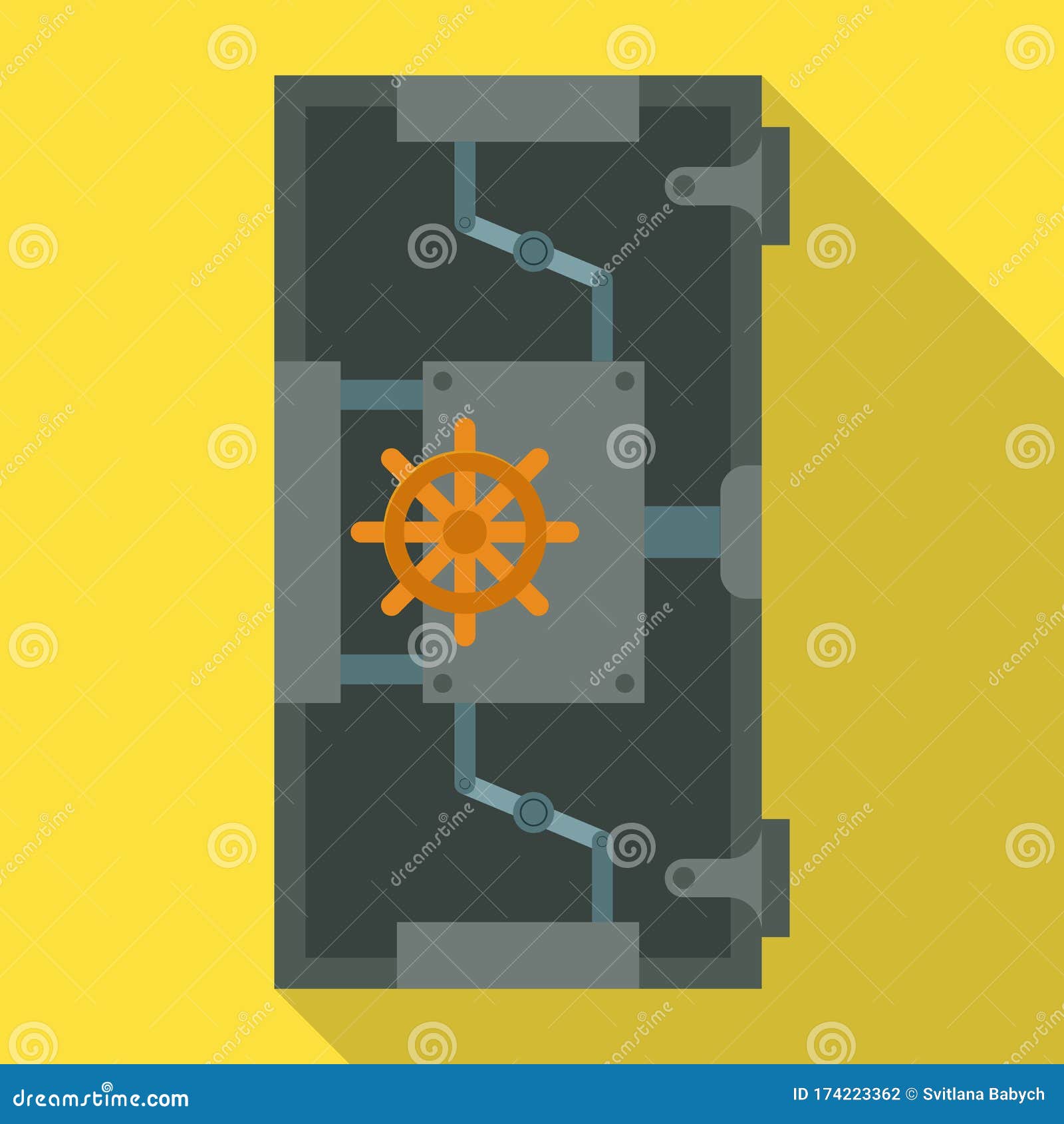 Safety Door Vector Icon.Flat Vector Icon Isolated on White Background ...