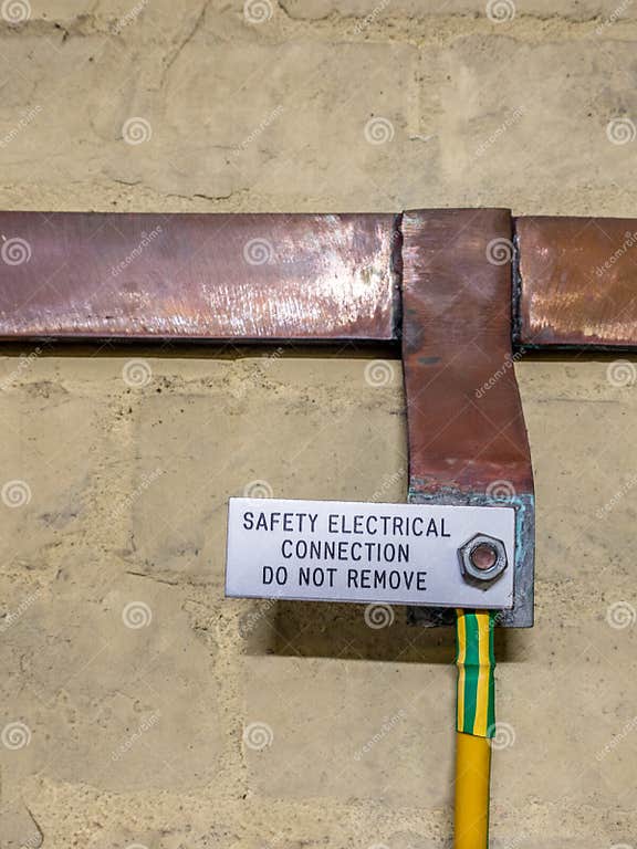 Safety Electrical Connection Stock Image - Image of building, bronze ...