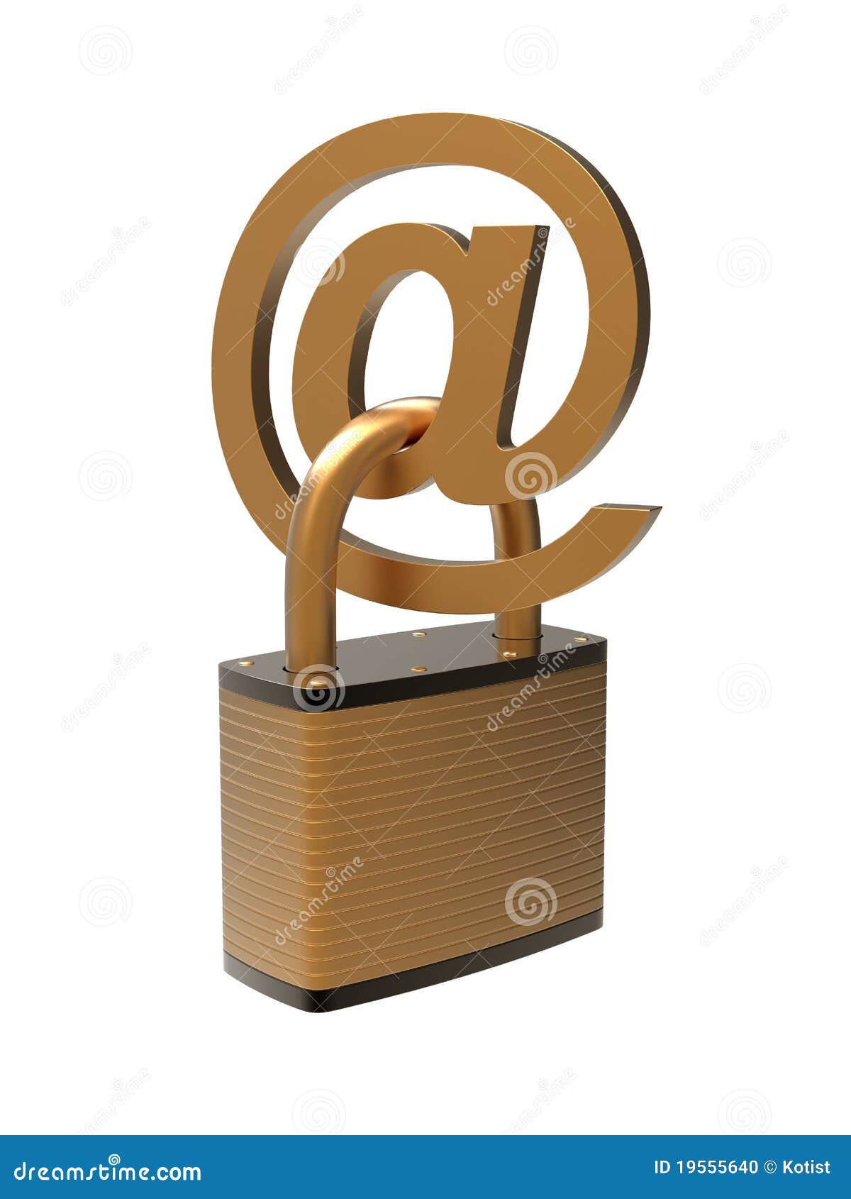 Safety email stock illustration. Illustration of padlock - 19555640