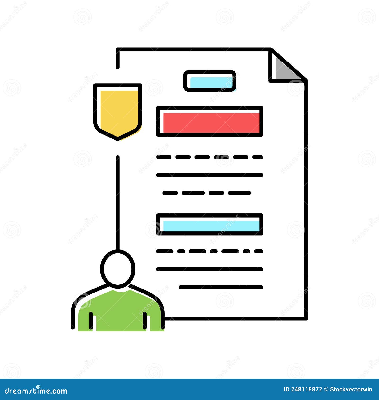 Safety Engineering Color Icon Vector Illustration Stock Vector ...