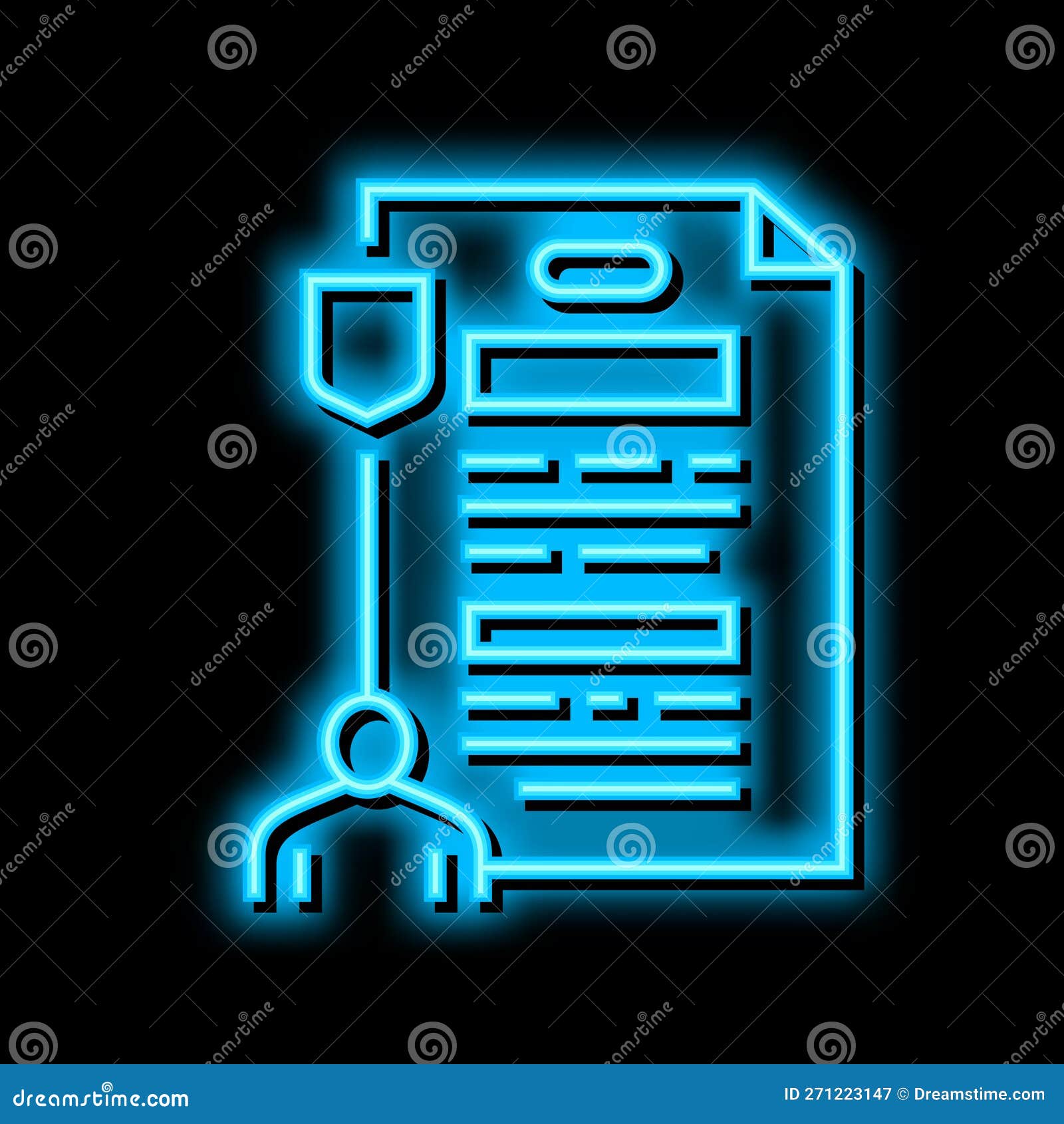 Safety Engineering Neon Glow Icon Illustration Stock Vector ...