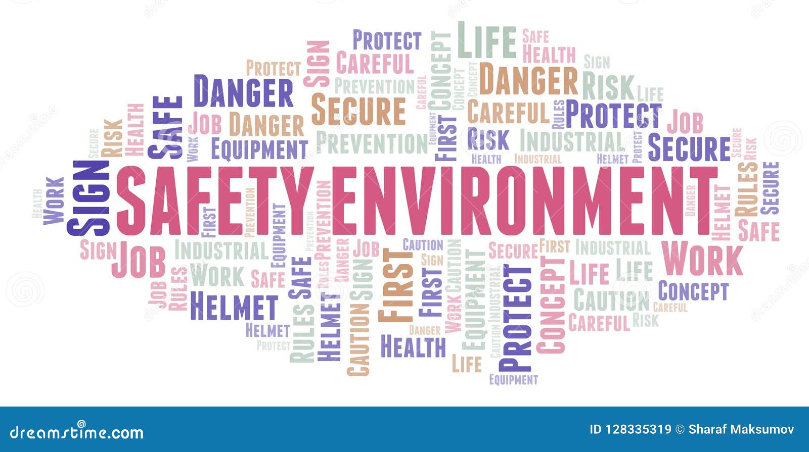Safety Environment Word Cloud. Stock Illustration - Illustration of ...