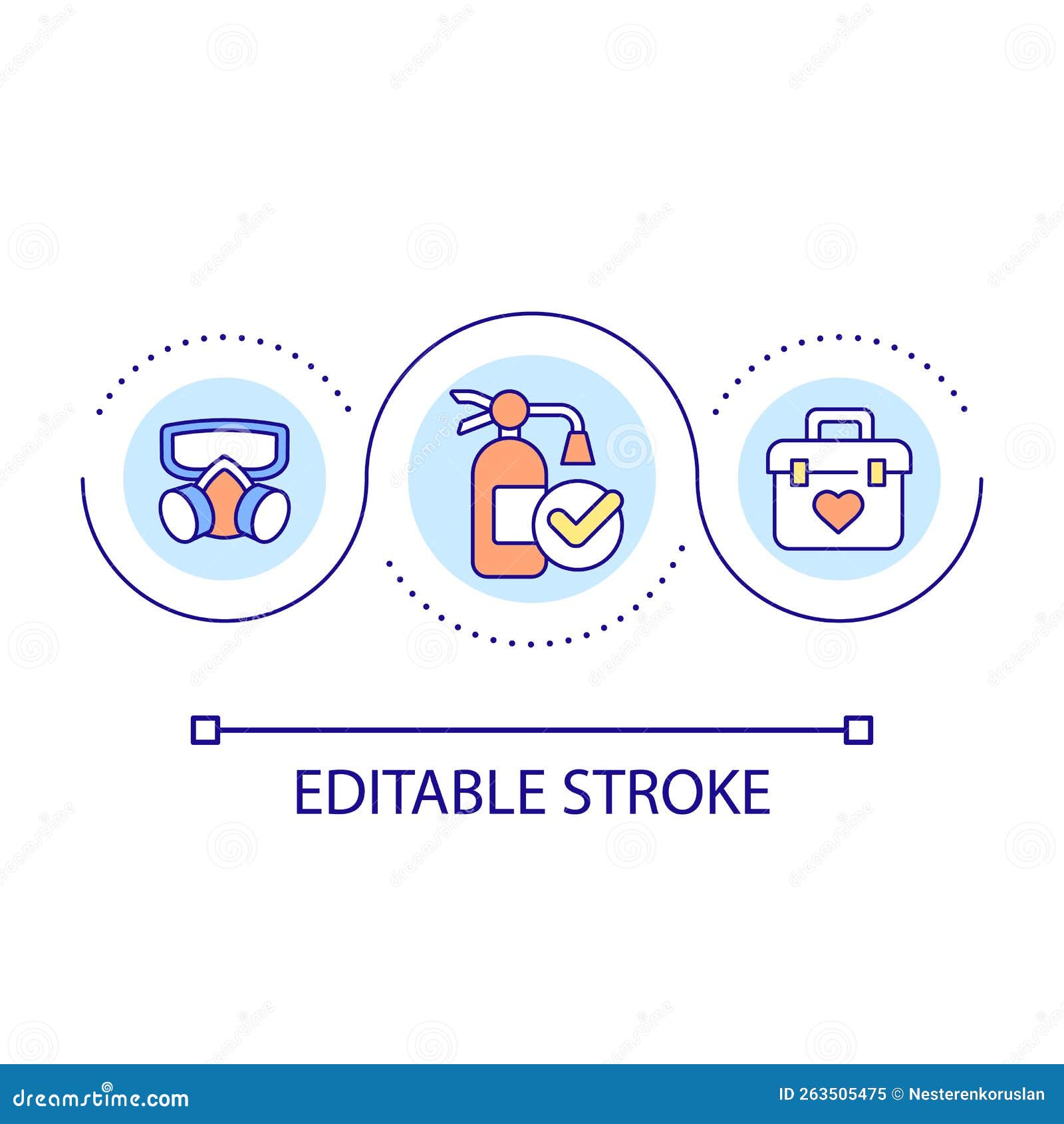 Safety Equipment Loop Concept Icon Stock Vector - Illustration of ...