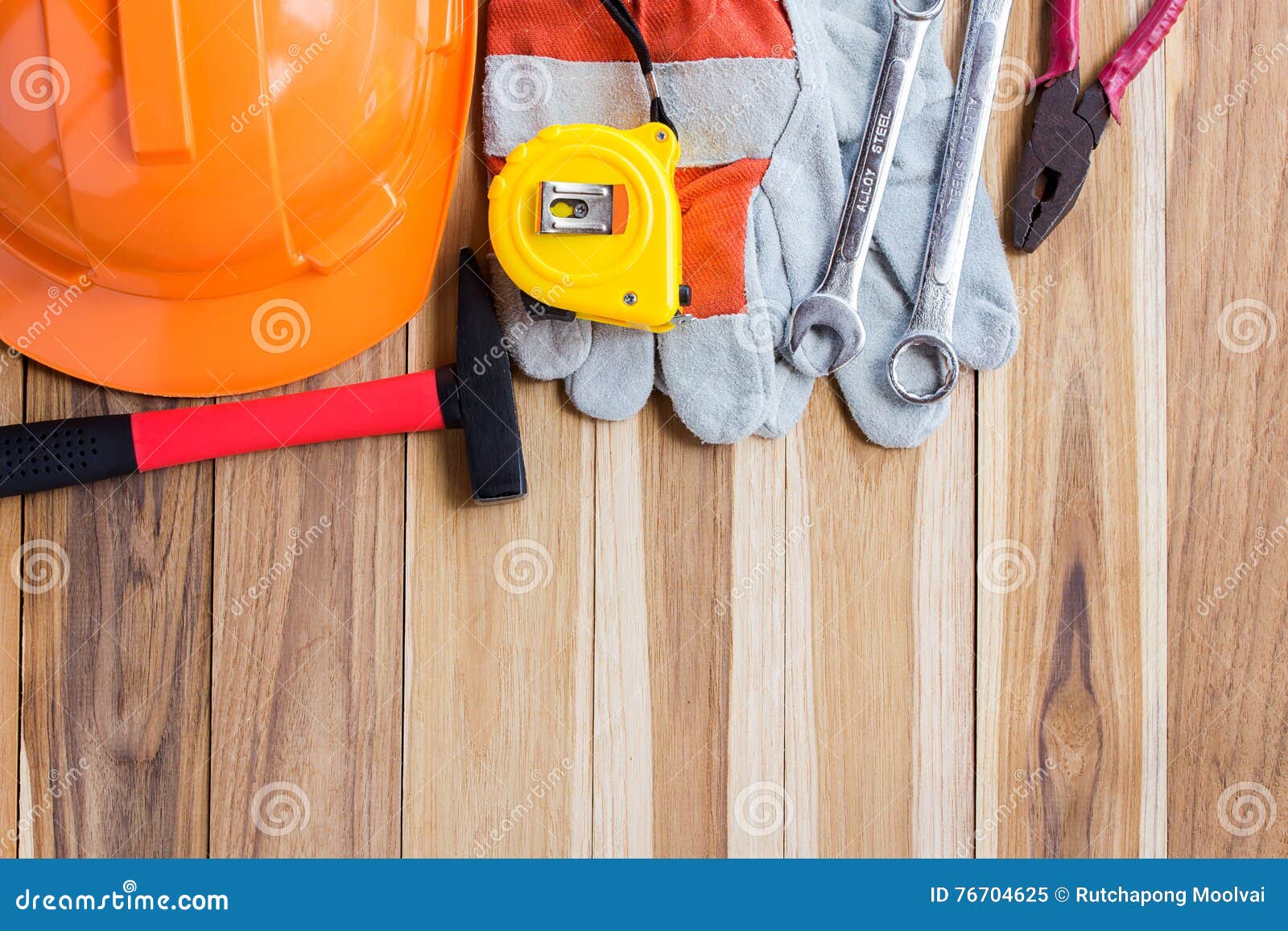 Safety Equipment,tool Kit and Plan Construction Stock Image - Image of ...