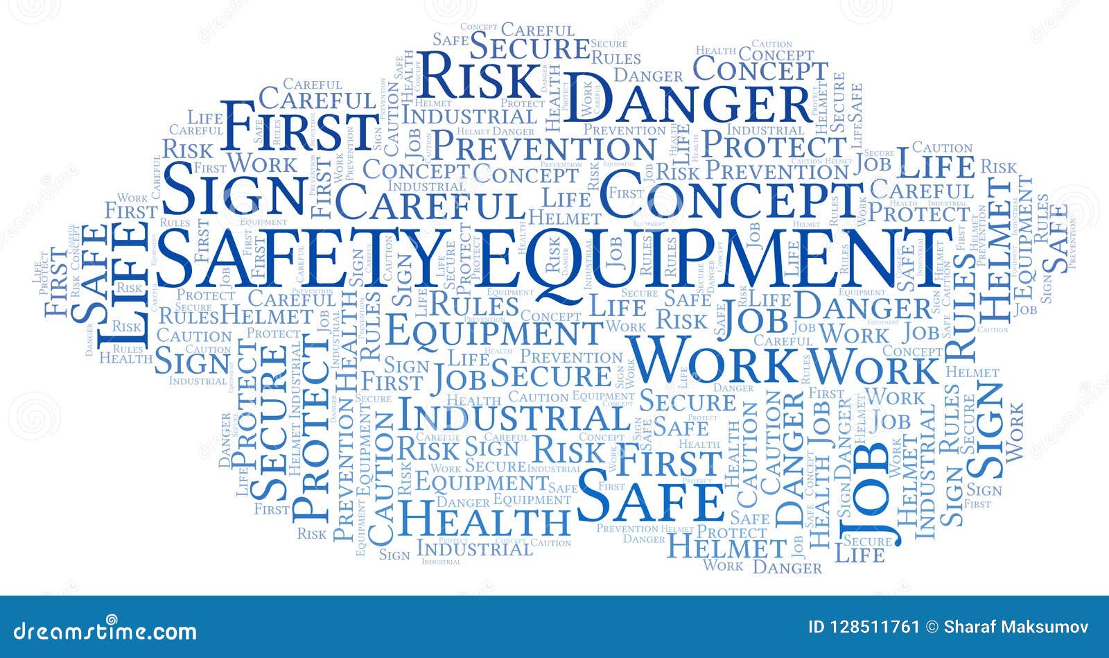Safety Equipment Word Cloud. Stock Illustration - Illustration of ...