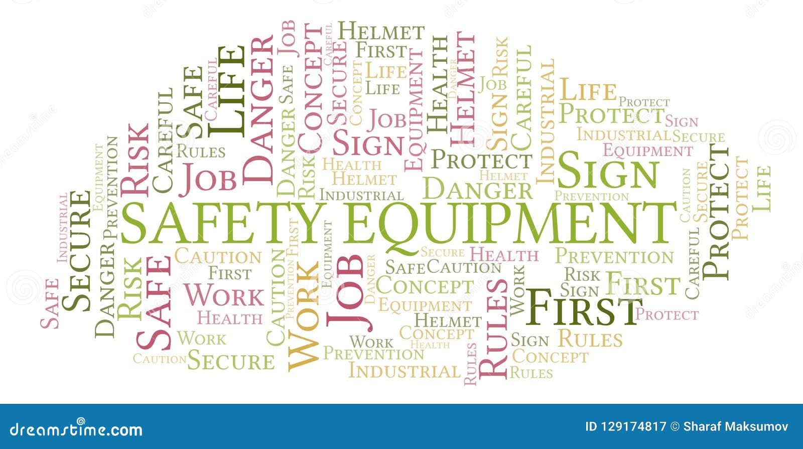 Safety Equipment Word Cloud. Stock Illustration - Illustration of ...