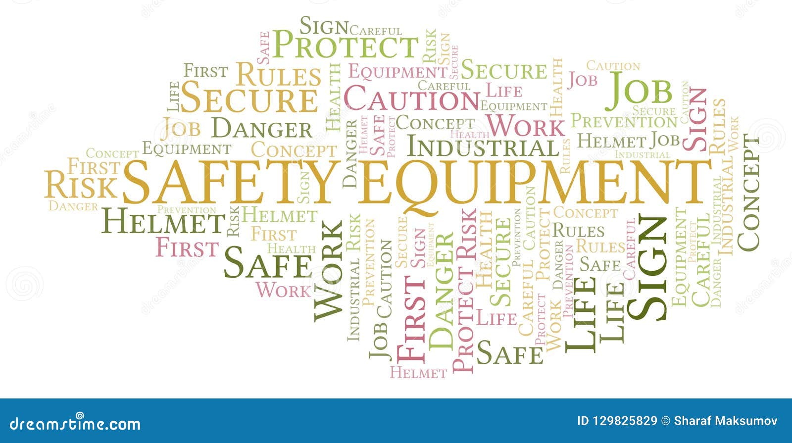 Safety Equipment Word Cloud. Stock Illustration - Illustration of ...