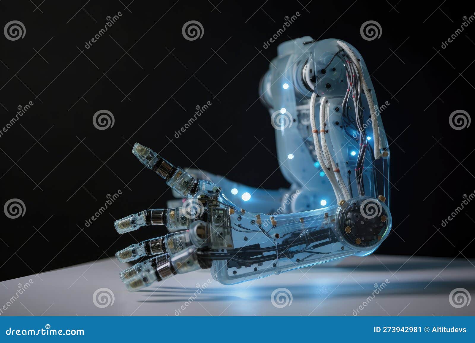 Safety Features of a Robotic Hand, with Embedded Sensors and Light ...