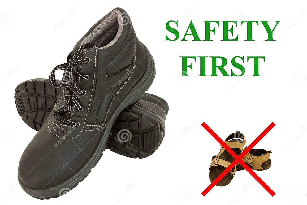Safety first stock photo. Image of board, foot, leather - 11038830