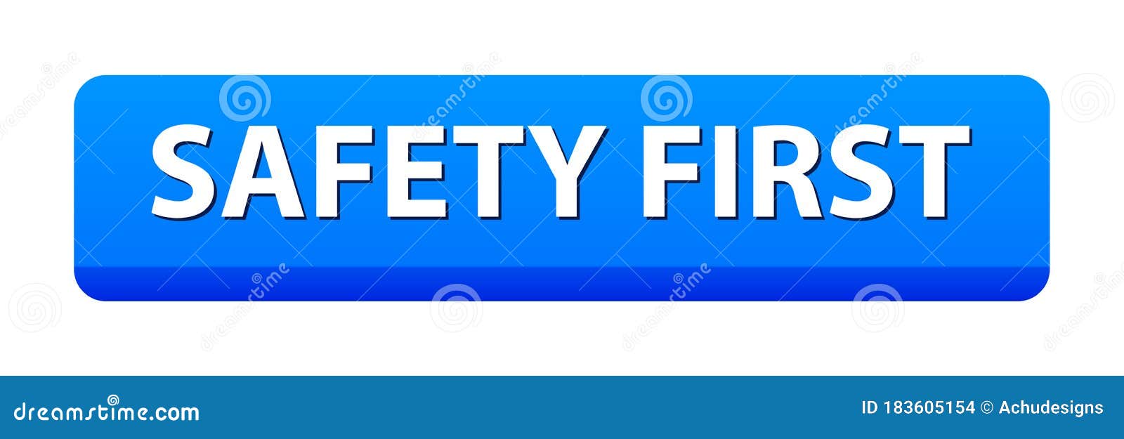 Safety first button stock vector. Illustration of help - 183605154