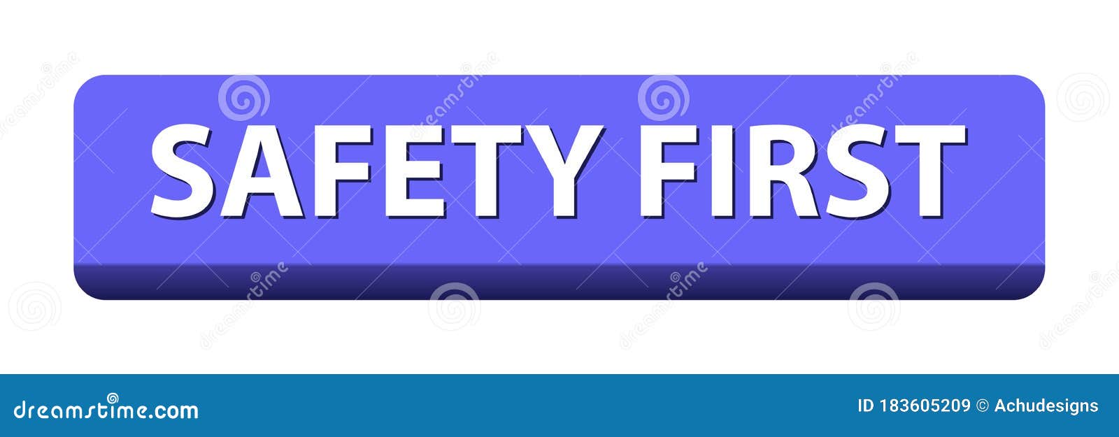 Safety first button stock vector. Illustration of health - 183605209
