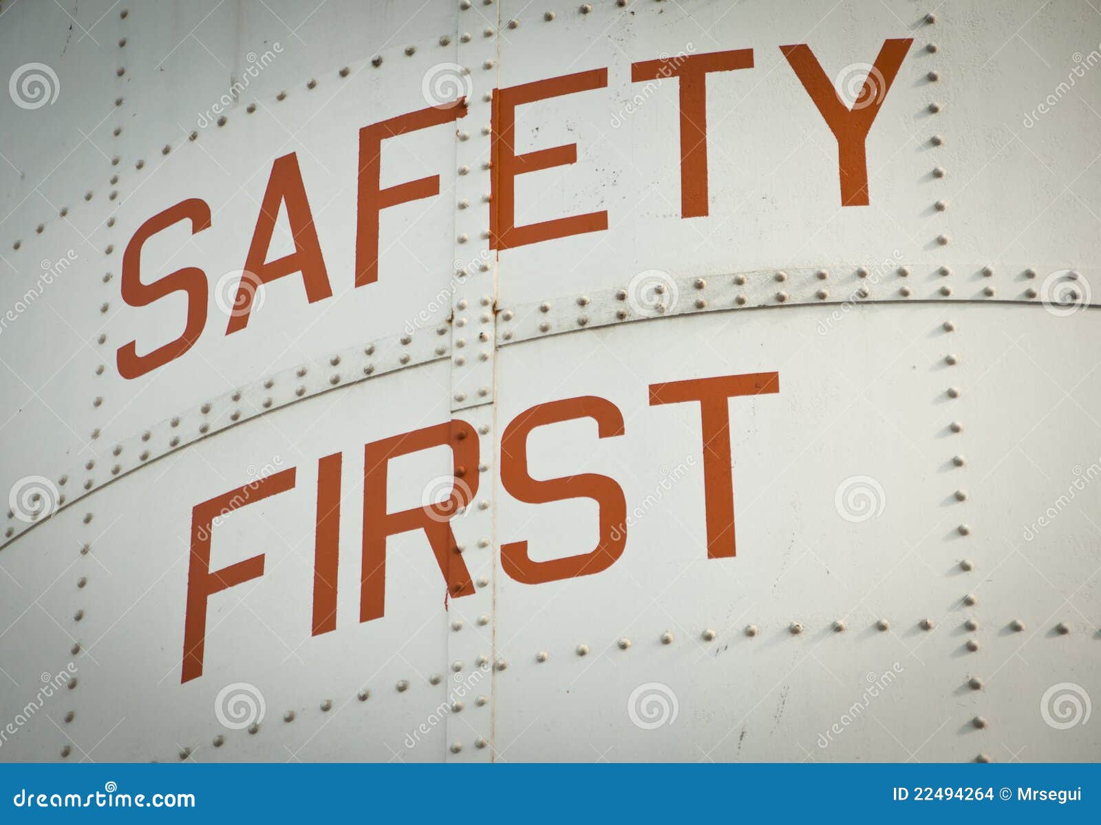 Safety First Yellow Label Floor Sign Symbol On Grey Metal Texture Stock ...