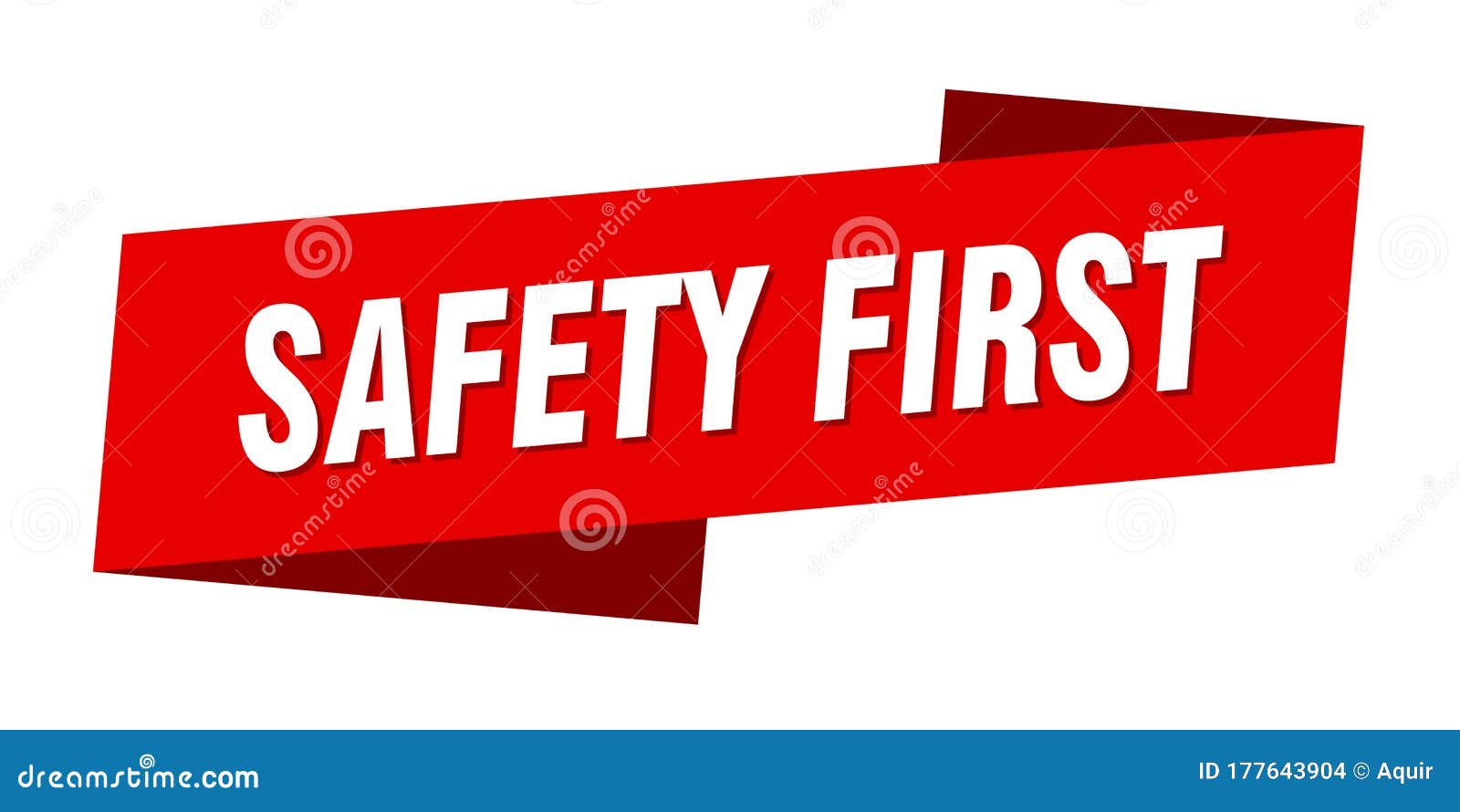 Safety First Banner Template. Safety First Ribbon Label Stock Vector ...