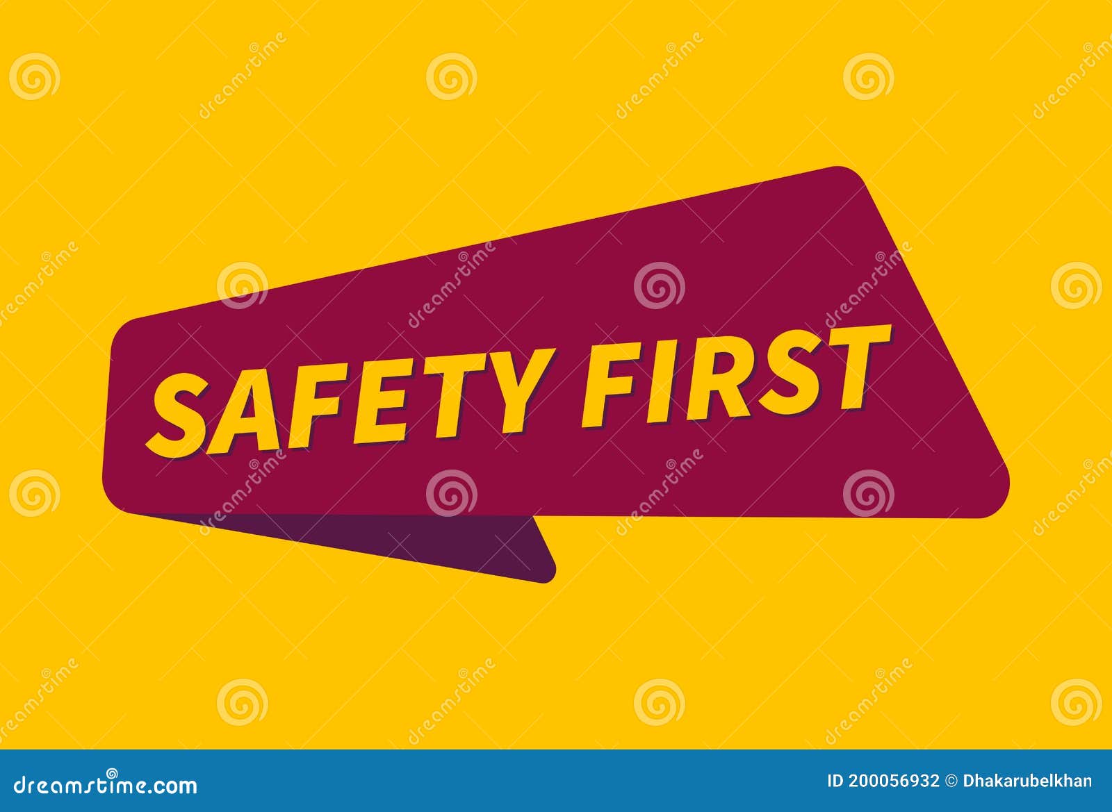 Safety First Banner Vector, Safety First Image Stock Vector ...