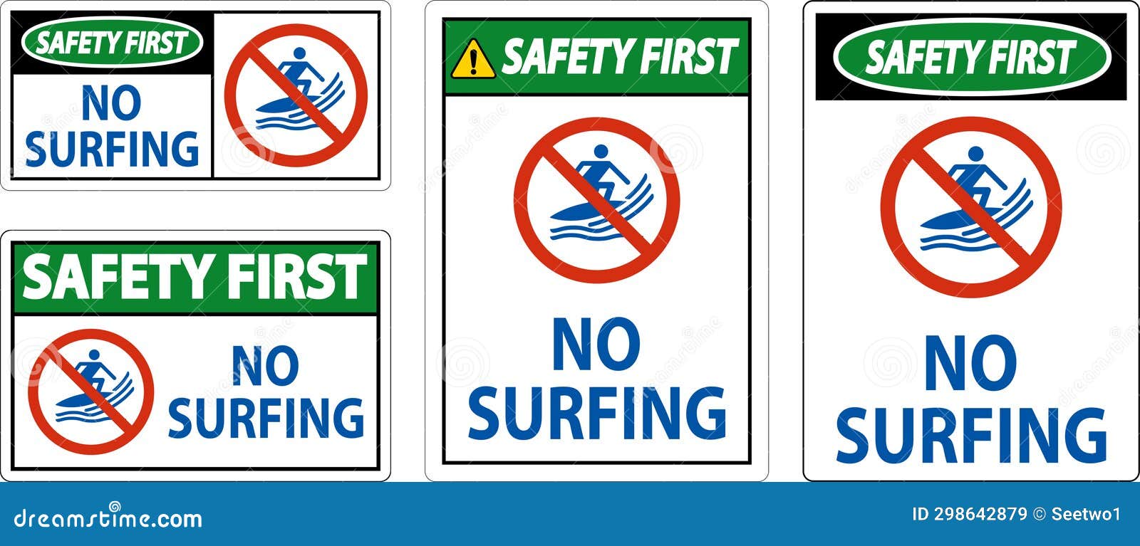 Surfing Prohibited Flag For Surfers And Swimmers At Beach Royalty-Free ...