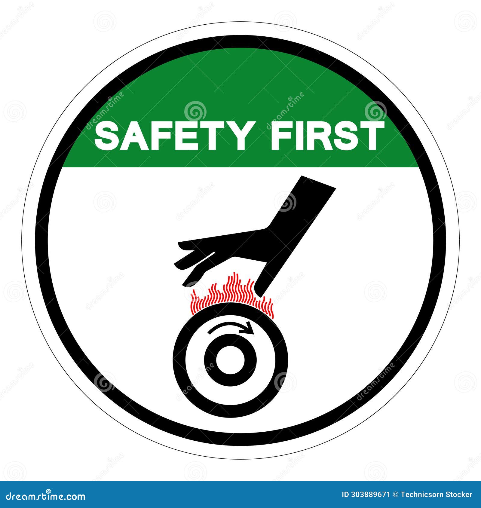 Burn Hazard Yellow Safety Sign Vector Illustration | CartoonDealer.com ...