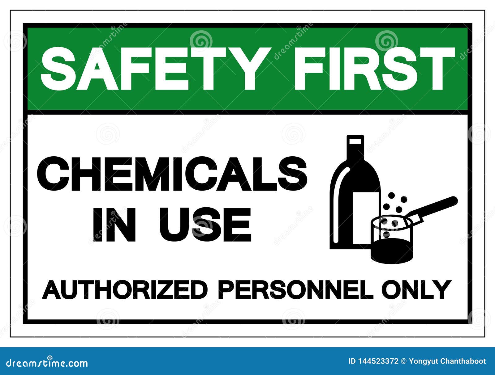 Safety First Chemicals in Use Symbol Sign, Vector Illustration, Isolate ...