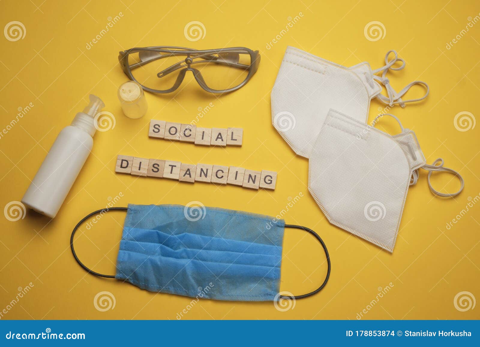 Safety First Concept with Personal Protection for Workers on Bright ...