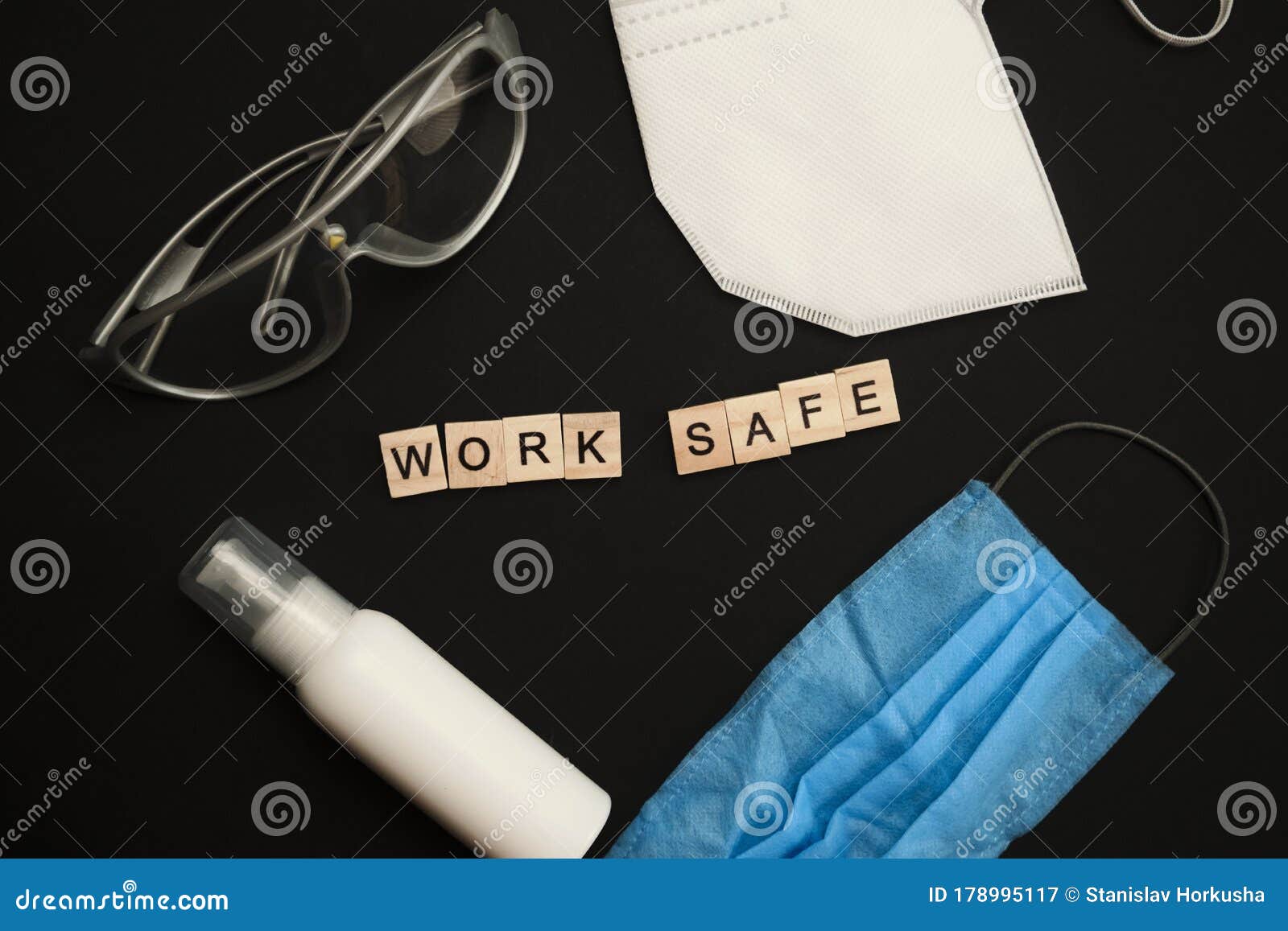 Safety First Concept with Personal Protection for Workers on Bright ...