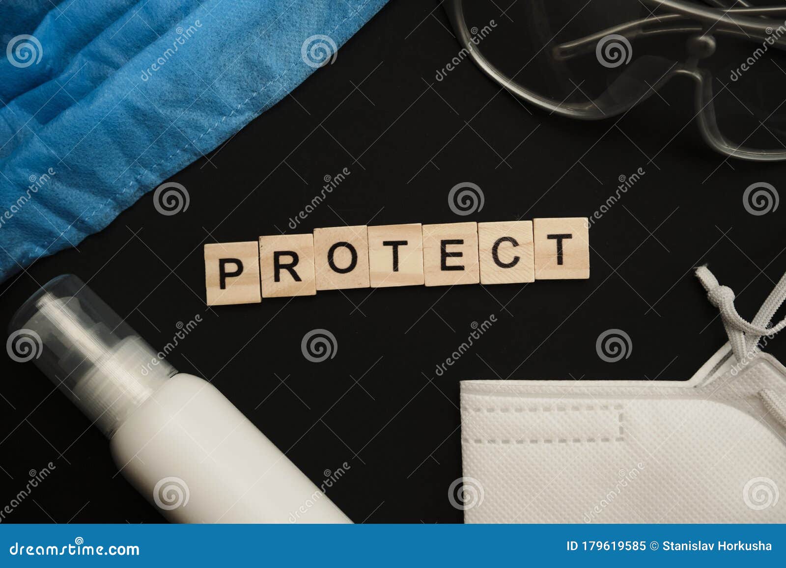 Safety First Concept with Personal Protection for Workers on Bright ...