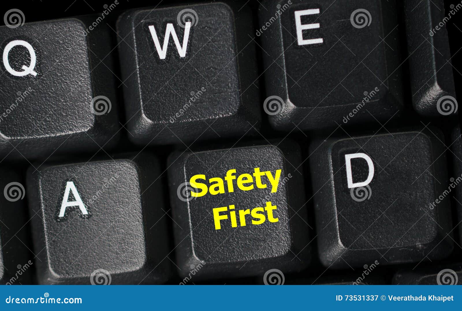 Safety First Concept with Yellow Key on Computer Keyboard Stock Image ... Safety First Concept with Yellow Key on Computer Keyboard Stock Image ...