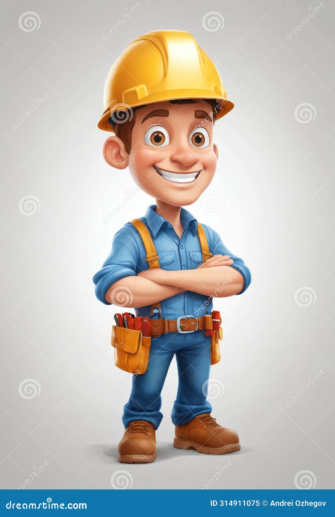 Safety First: Construction Professional in Digital Art Stock ...