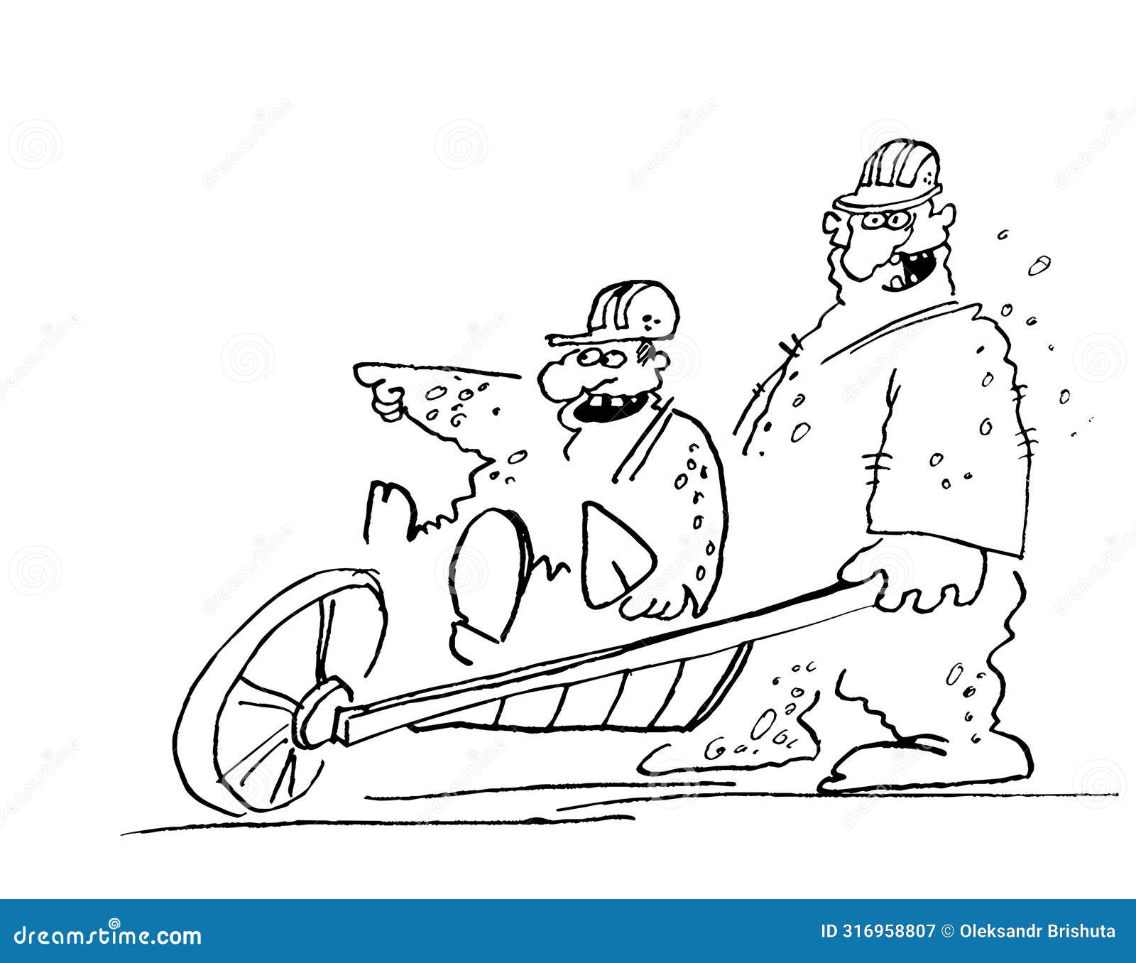 Safety First. Crazy Construction Workers Disregard Safety Rules. Comic ...