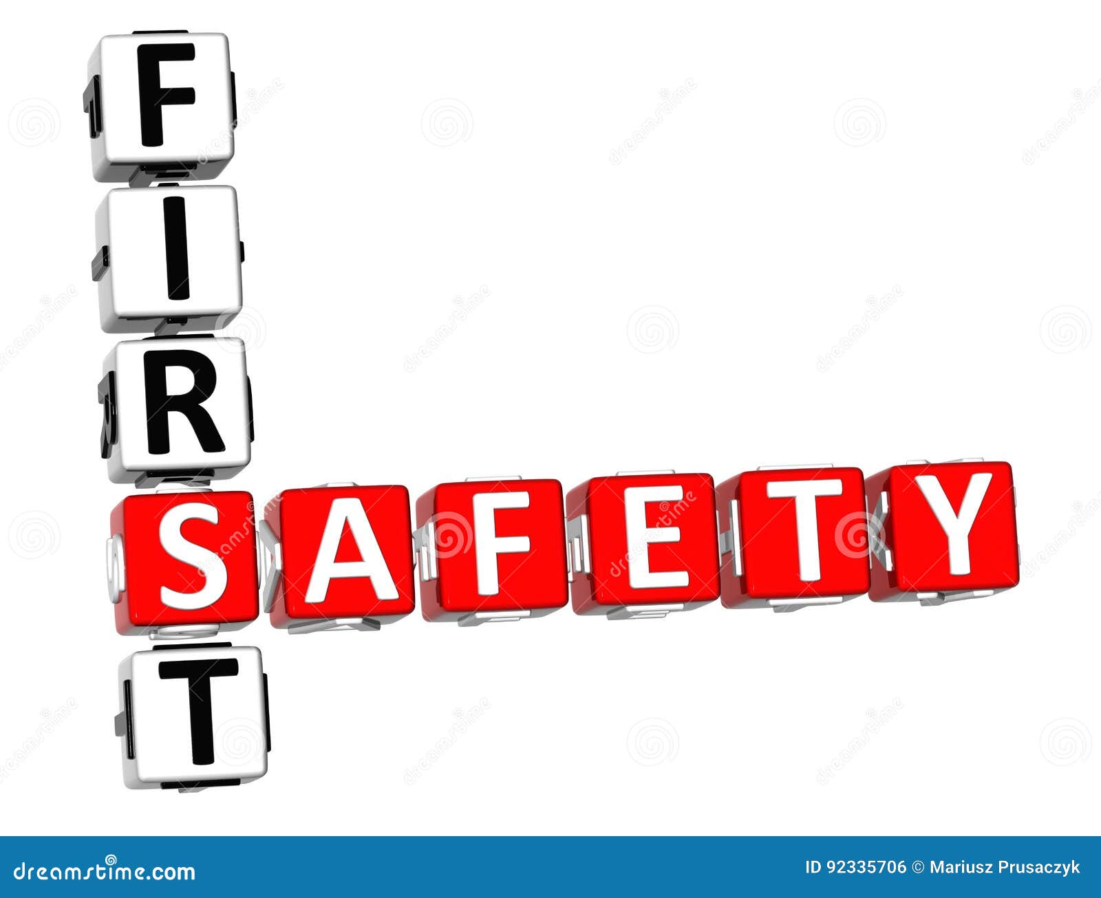 Safety First Crossword stock illustration. Illustration of creativity ...