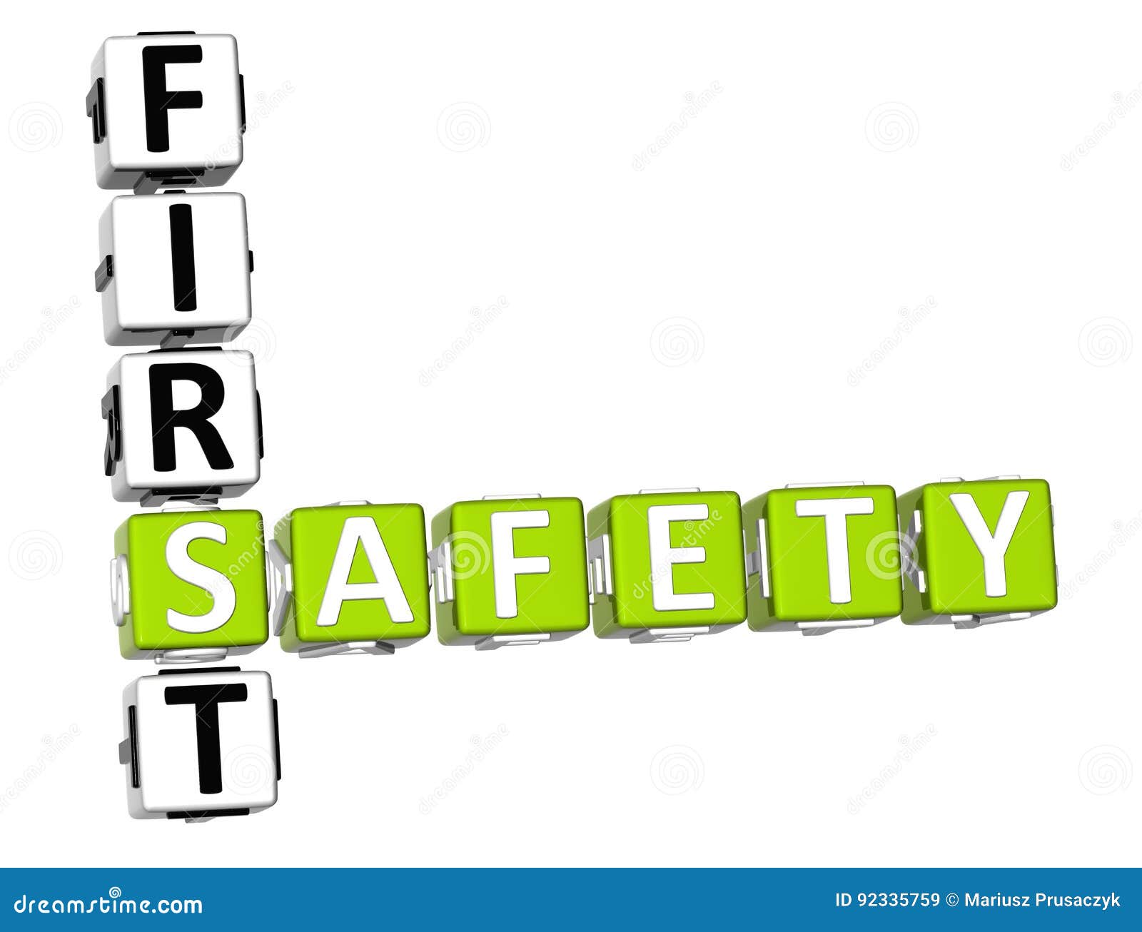 Safety First Crossword stock illustration. Illustration of emergency ...
