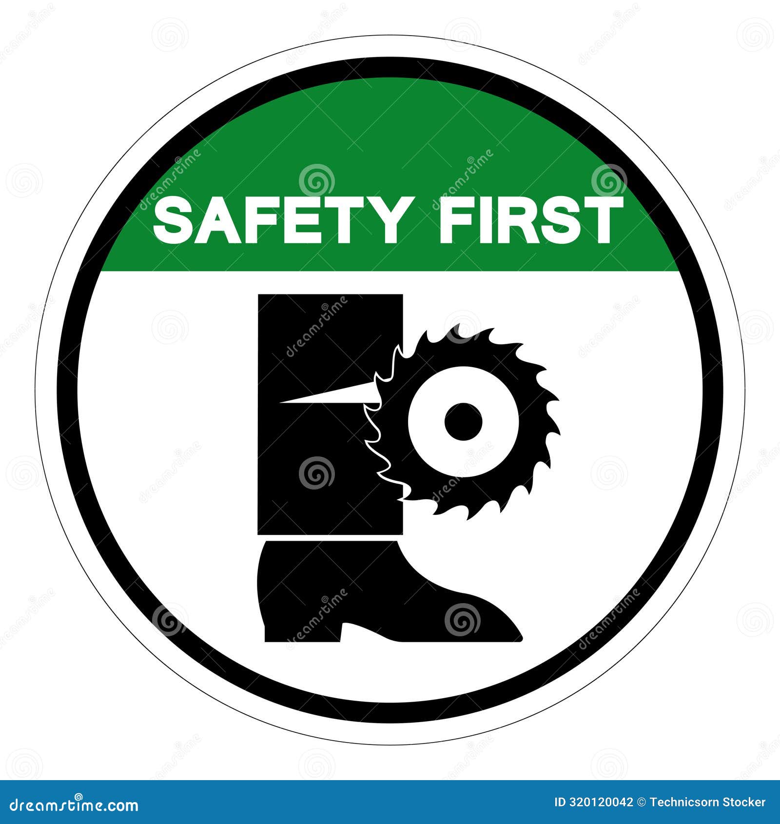 Safety First Cut Hazard Leg Symbol Sign, Vector Illustration, Isolate ...