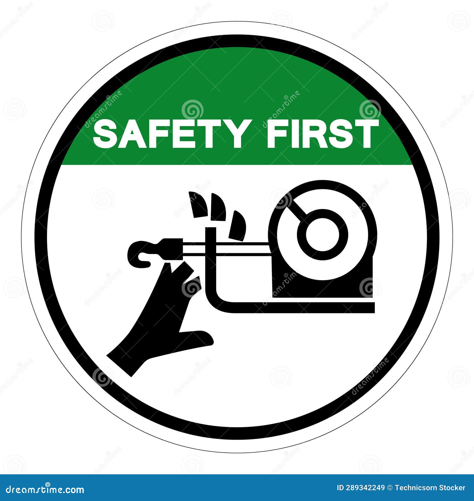 Safety First Cutting of Finger Hazard Symbol Sign, Vector Illustration ...