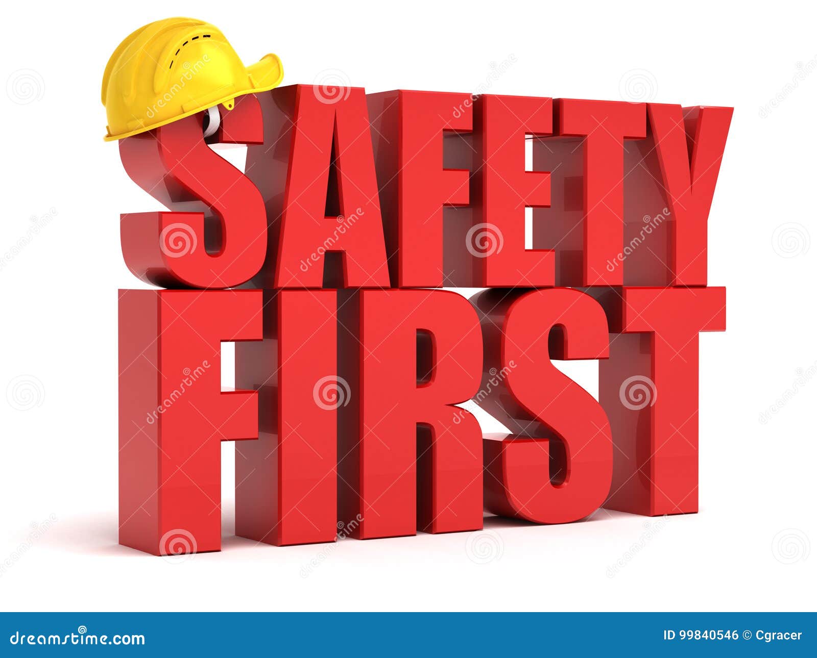 Safety first stock illustration. Illustration of alert - 99840546