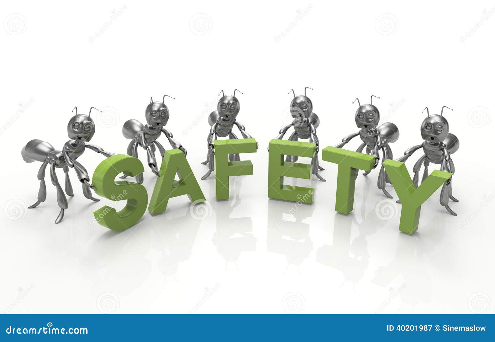Safety First stock illustration. Illustration of characters - 40201987