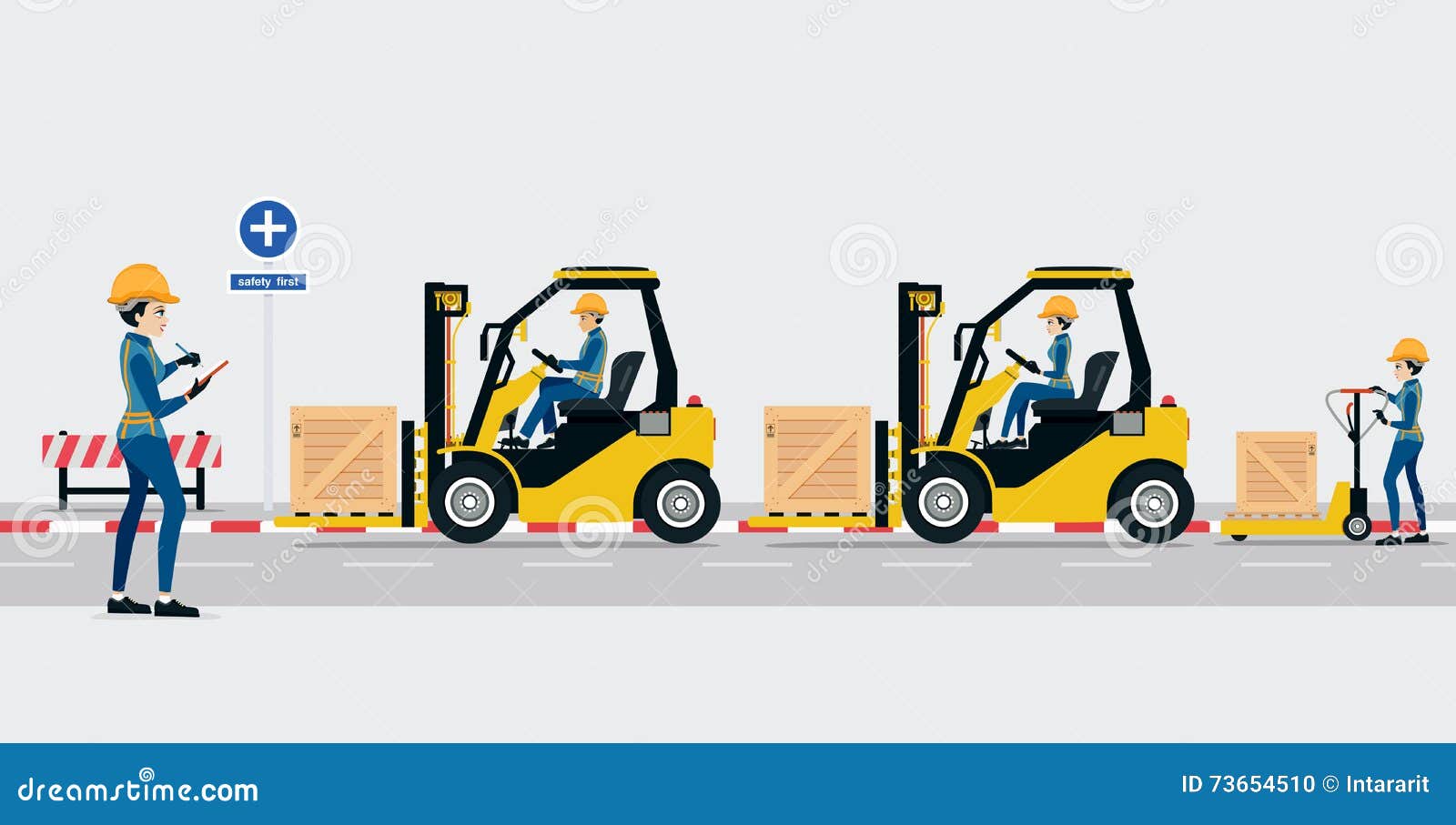 Safety first stock vector. Illustration of warning, danger - 73654510