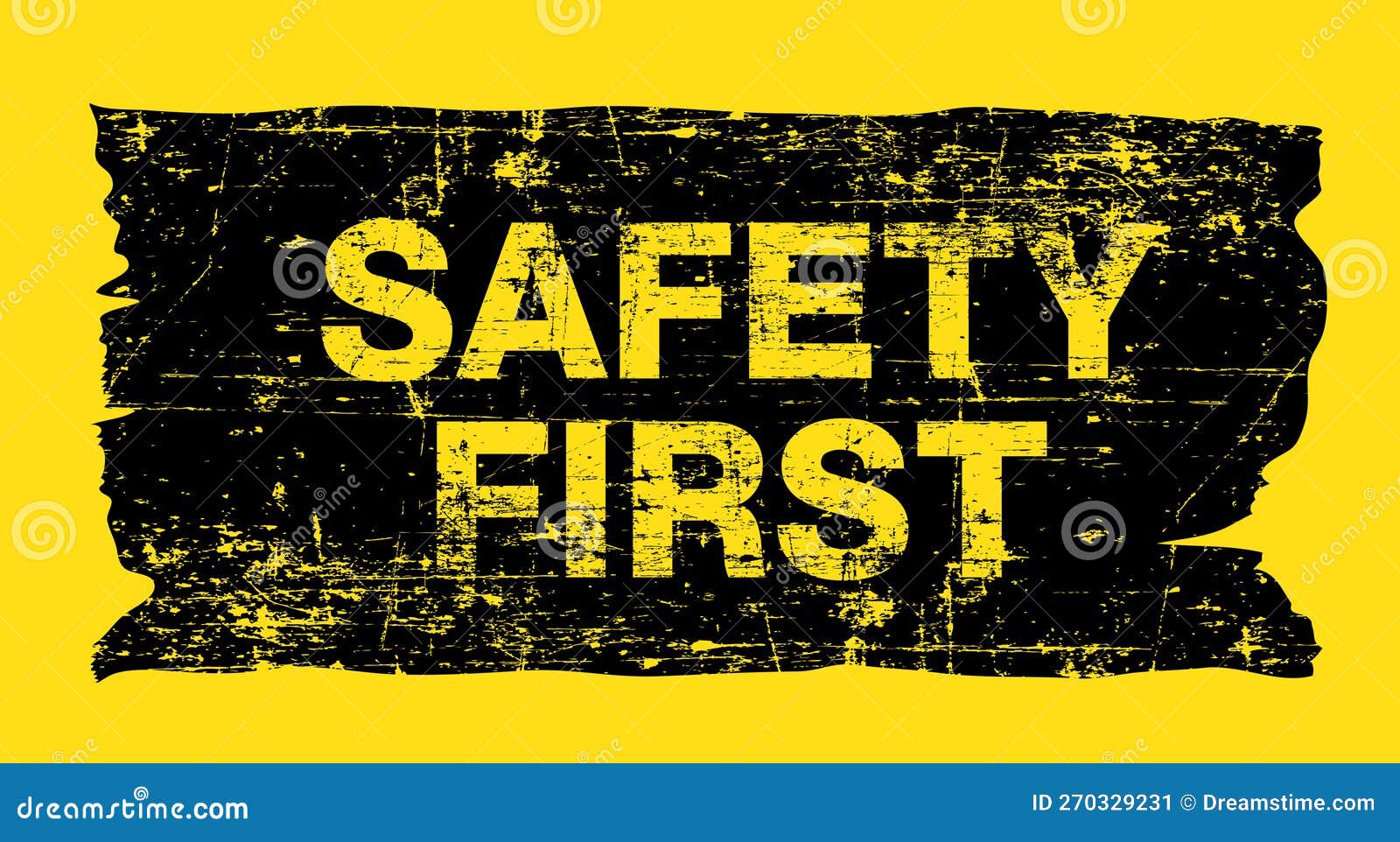 Safety First Grunge Fonts Style ,construction Concept, Vector ...