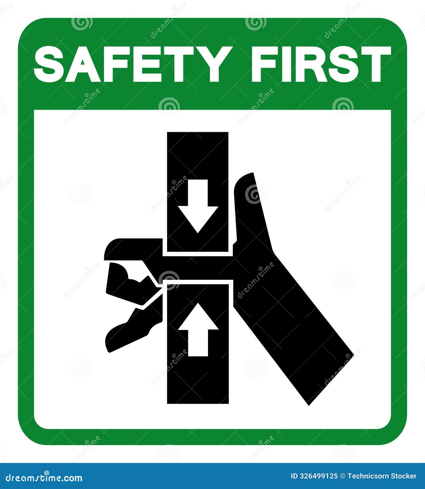 Hand Crush Moving Parts Symbol Sign, Vector Illustration, Isolate On ...