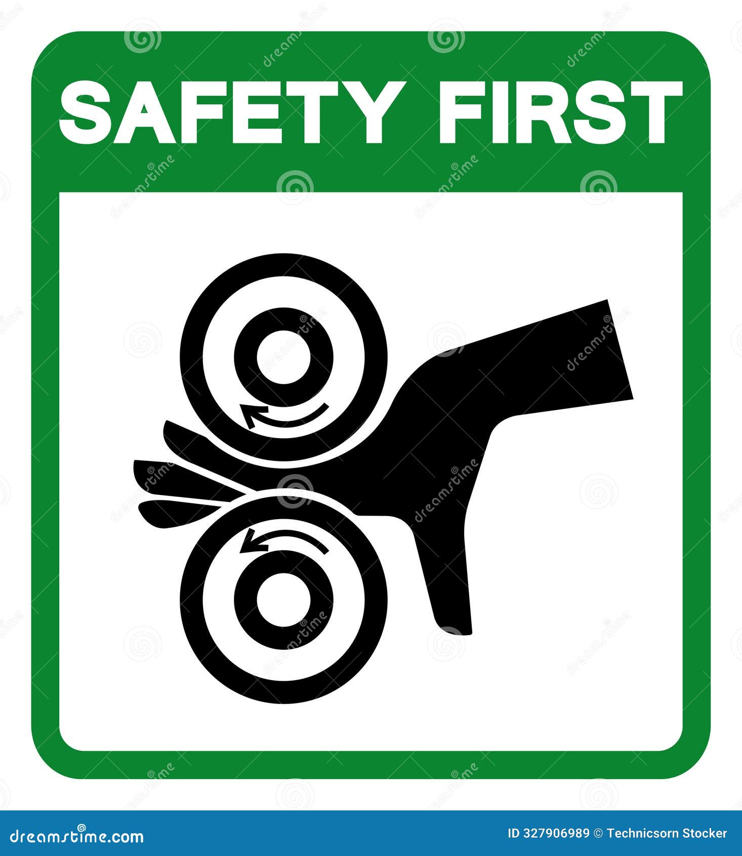 Safety First Hand Entangle Left Symbol Sign, Vector Illustration ...