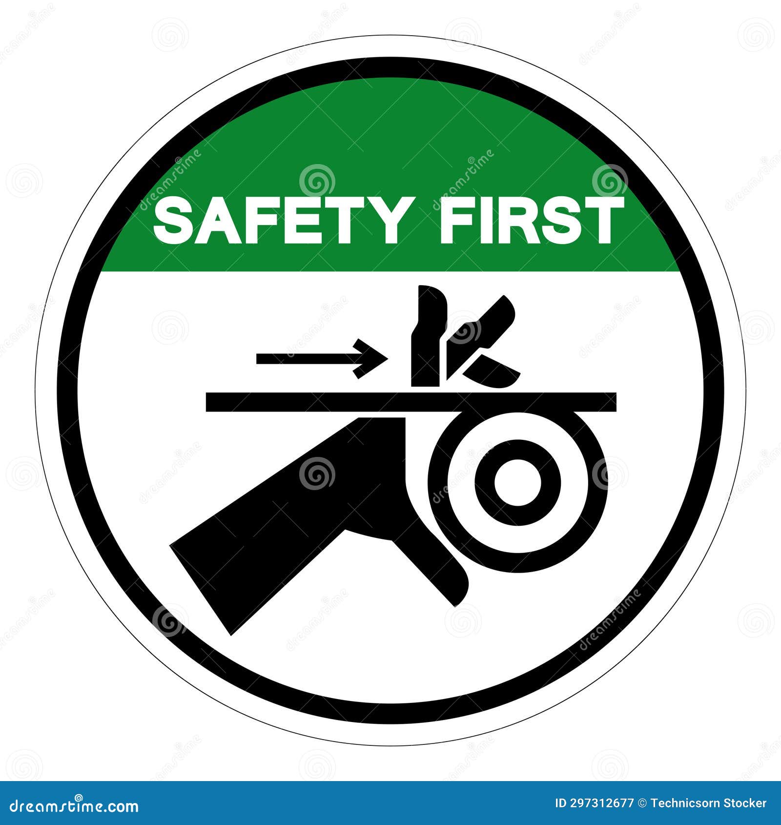 Safety First Hand Entanglement Belt and Rollers Symbol Sign, Vector ...