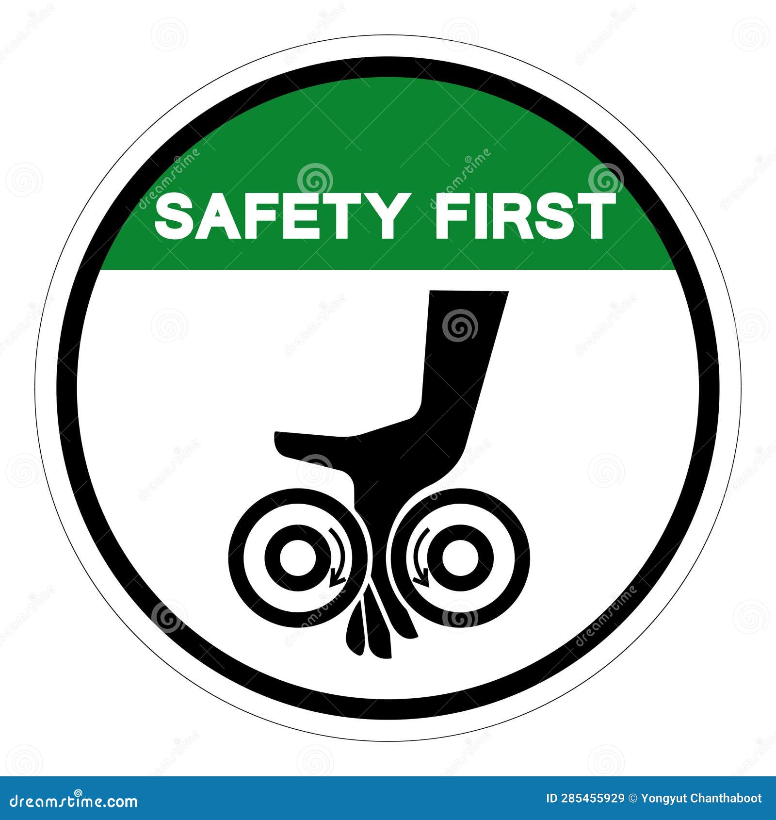 Safety First Hand Entanglement Rollers Symbol Sign, Vector Illustration ...