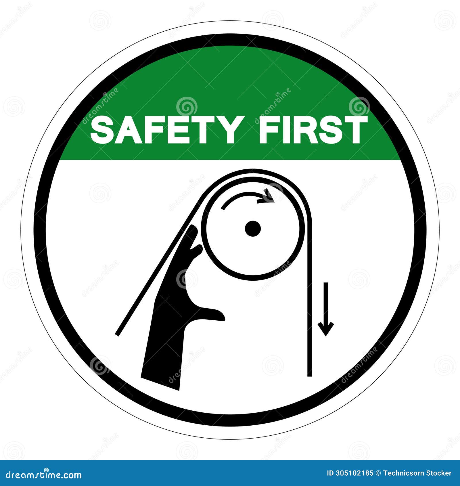 Safety First Hand Entanglement Rollers Symbol Sign, Vector Illustration ...