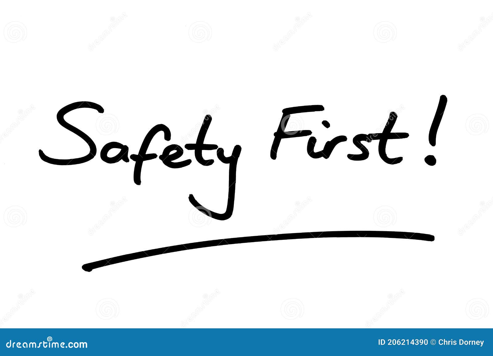 Safety First stock illustration. Illustration of safety - 206214390