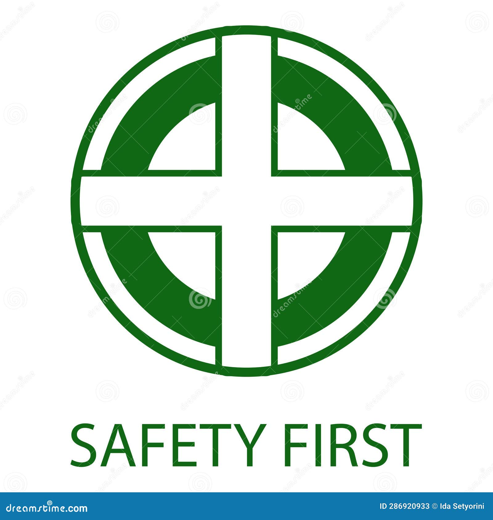 Safety first icon vector stock illustration. Illustration of careful ...