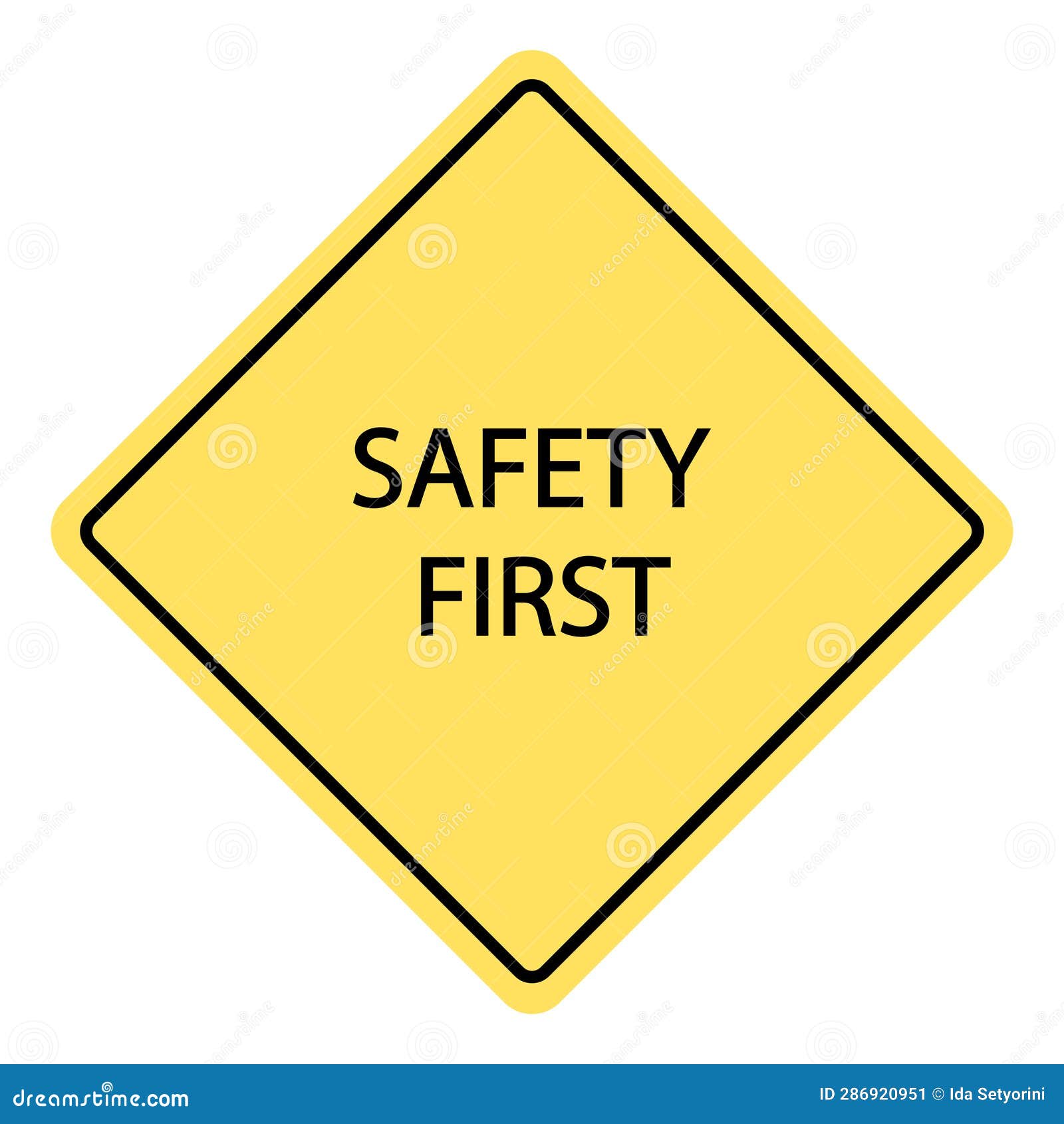 Safety first icon vector stock illustration. Illustration of caution ...