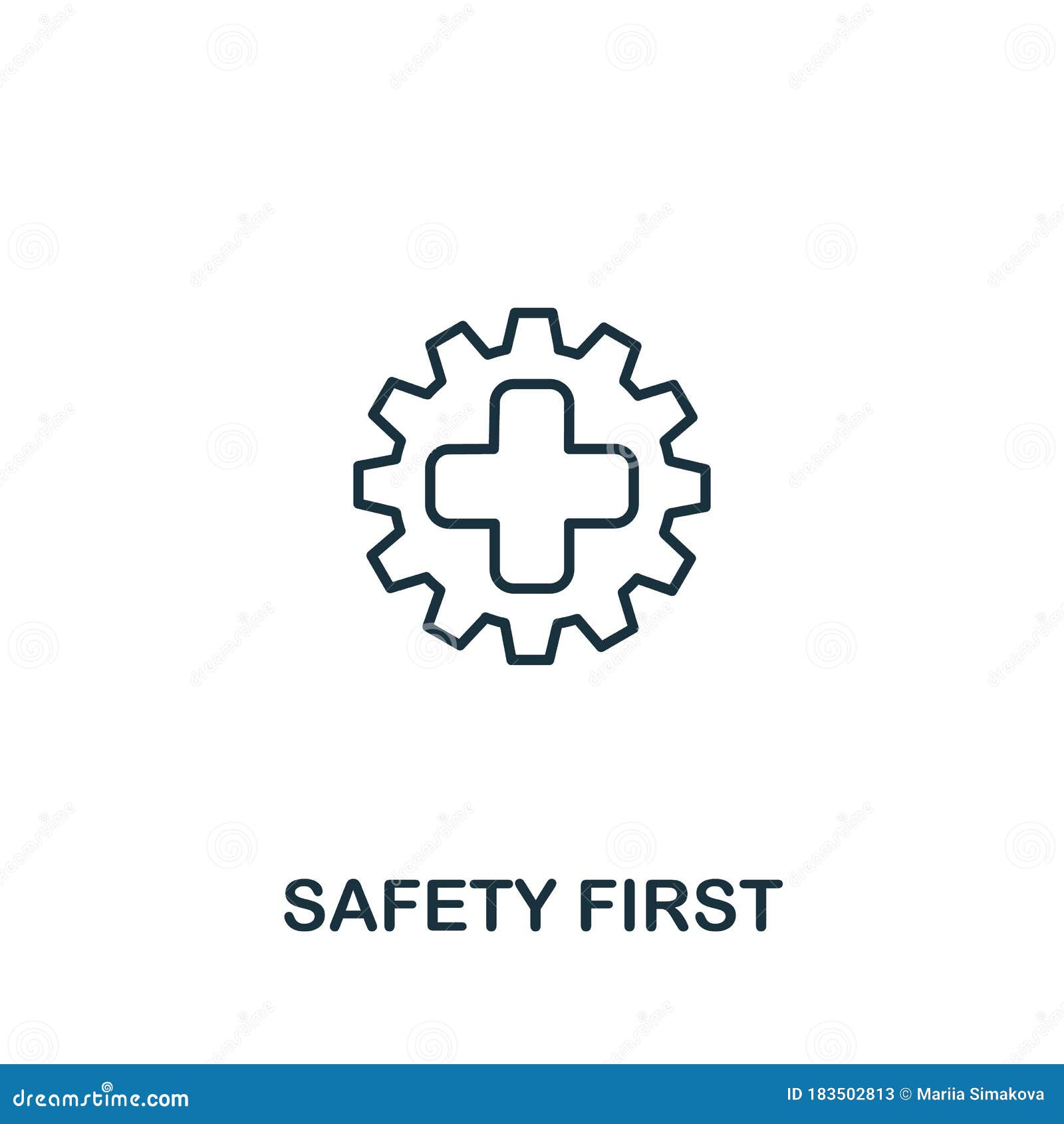 Safety First Icon from Work Safety Collection. Simple Line Element ...