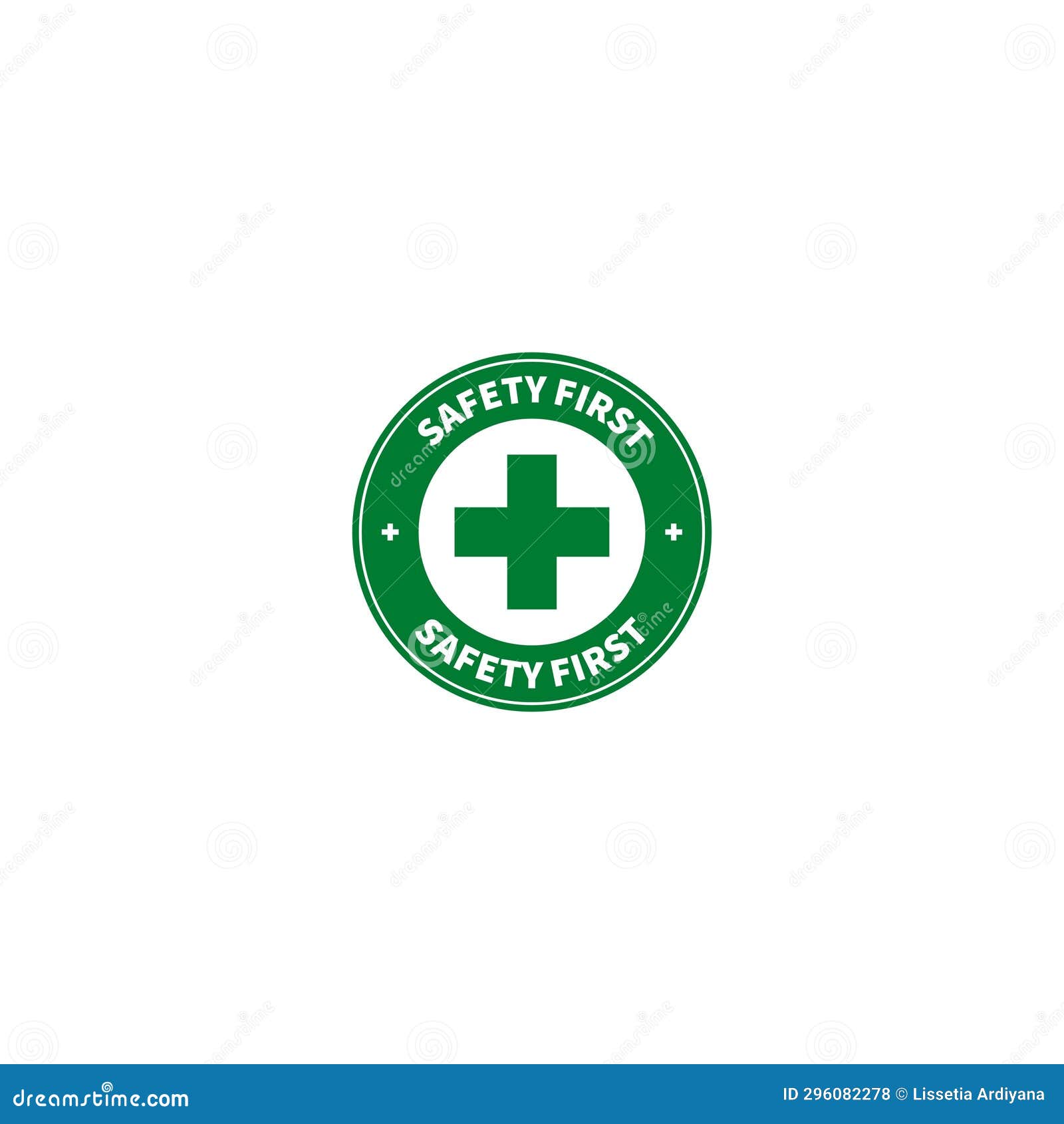 Safety First Logo, Circular Label Vector Graphics Stock Vector ...