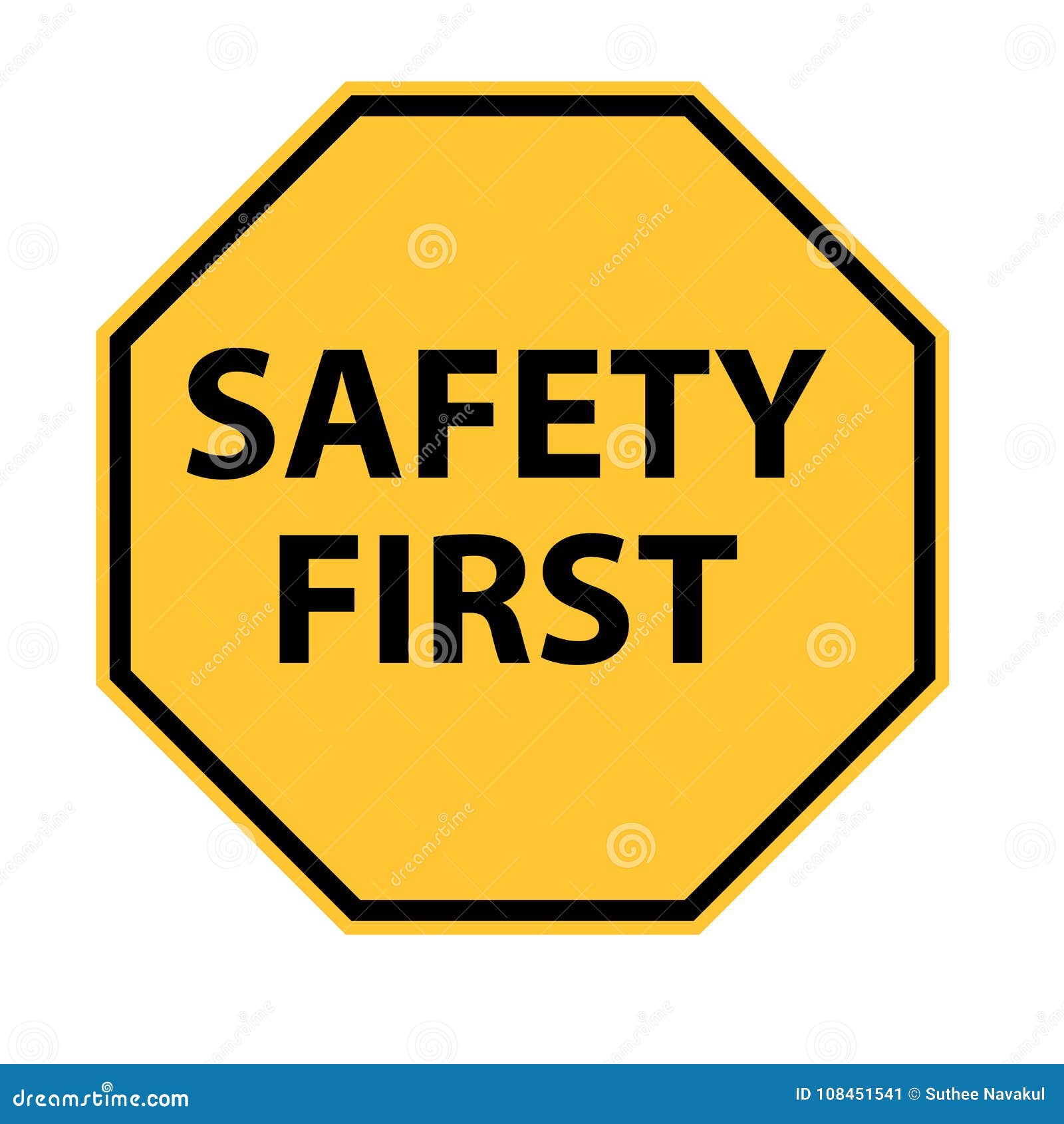 Safety First Logo On White Background. Royalty-Free Stock Photography ...
